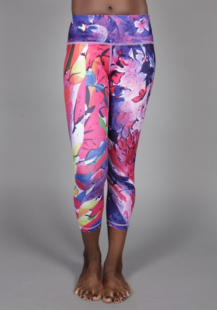 Purple & Pink Multi-Coloured Capris Short Leggings – Pretty Purple ...